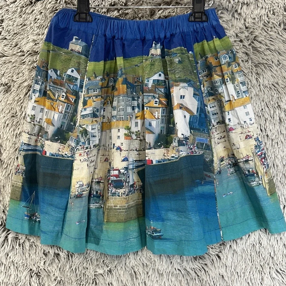 Boden | Skirts | Boden Blue Coastal Print Circle Skirt | Poshmark